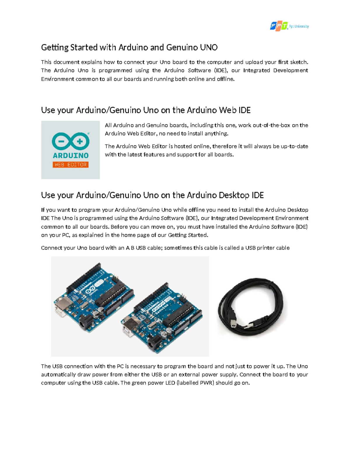 3a Arduino UNO: Connecting & Uploading Your First Sketch - Studocu
