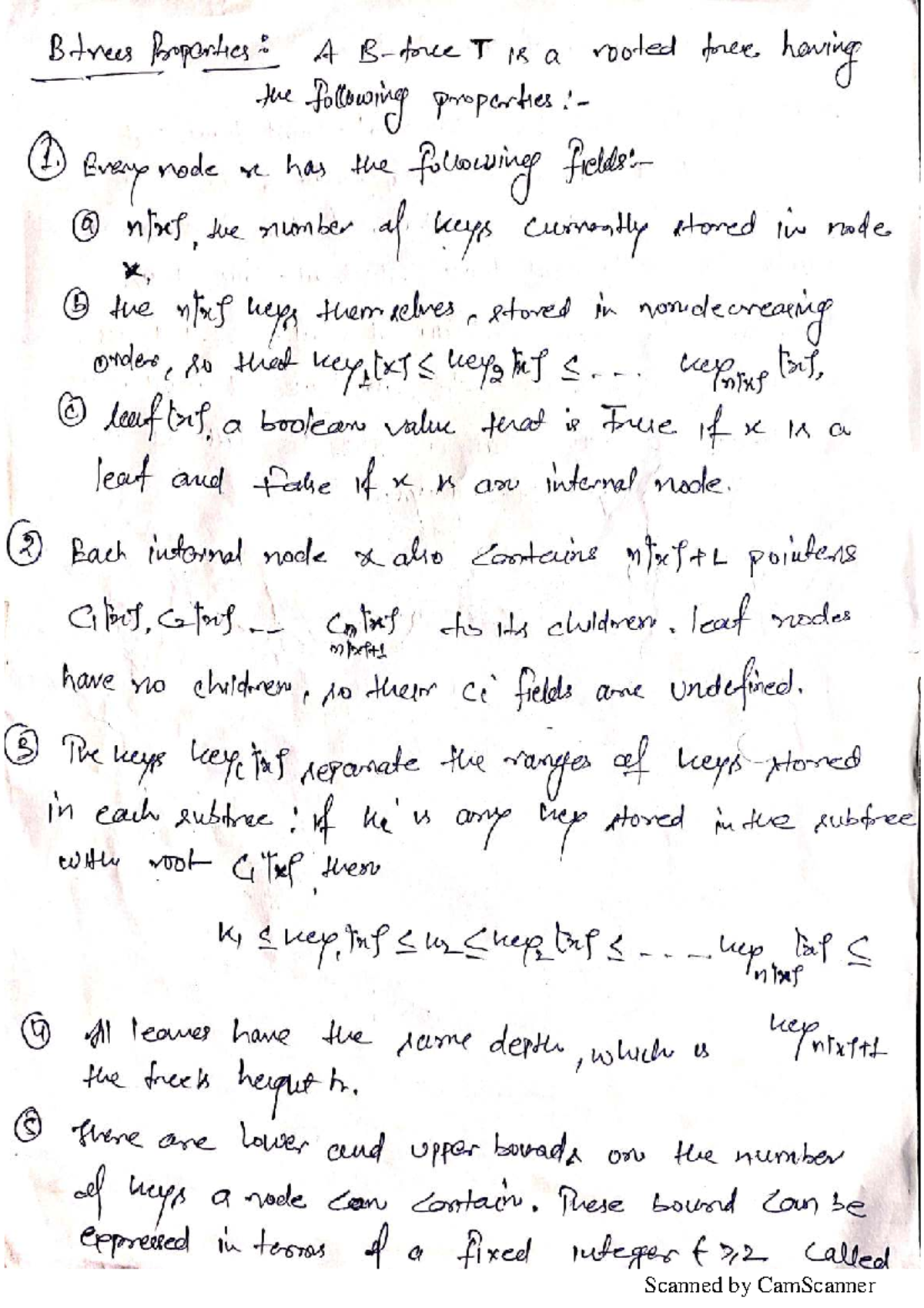B-tree Properties: Key Characteristics and Structure Notes (CS101 ...