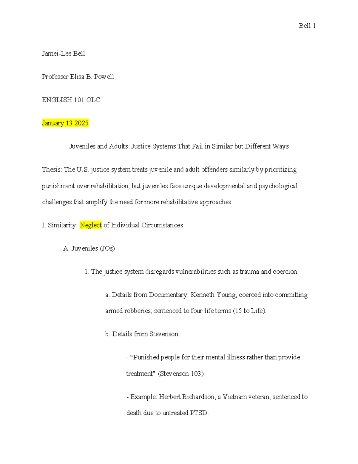 Attachment - This is the future - Jamei-Lee Bell Professor Elisa B ...