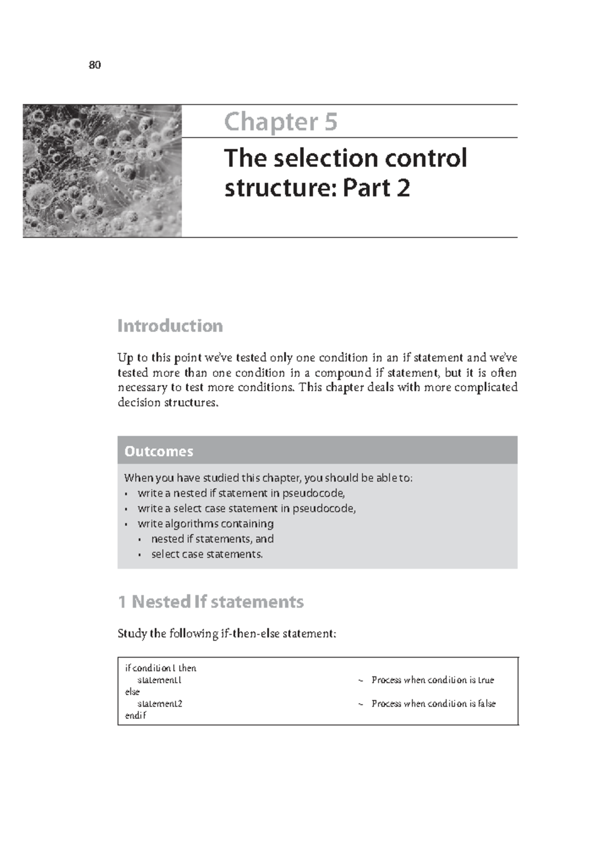 Chapter 5: The Selection Control Structure - Part 2 (Ed 3 BPP) - Studocu