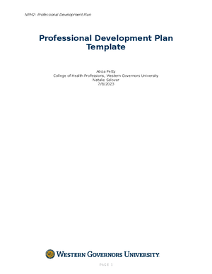 E225 PA - Performance Assessment: Emerging Professional Practice (DUN1 ...