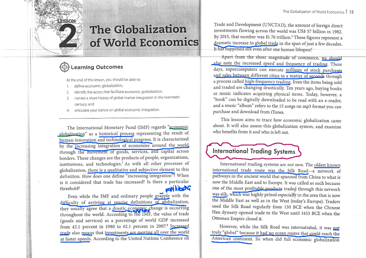 Contemporary World Lesson 2 - The Globalization of World Economics ...