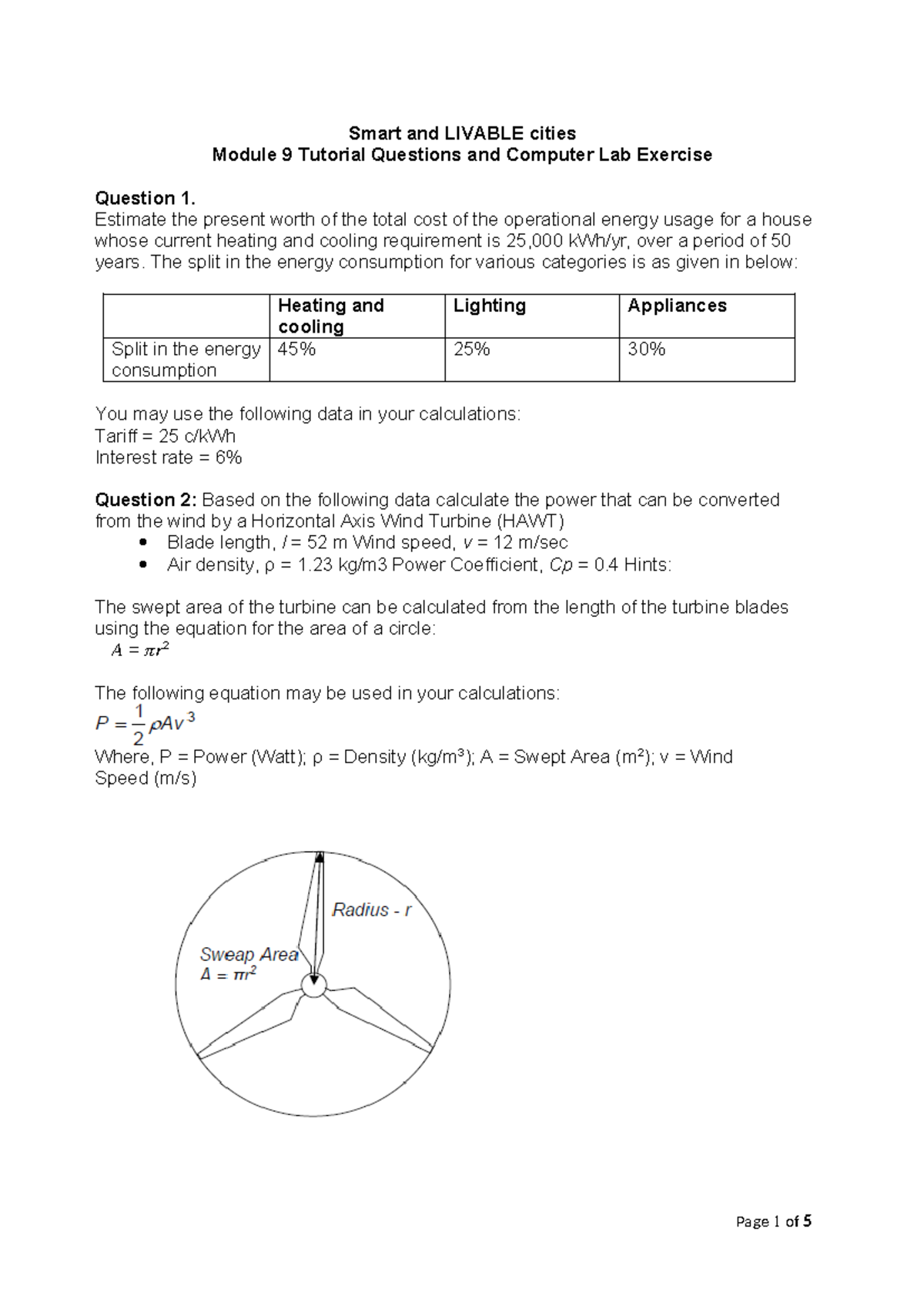 Module 9 Tutorial Questions on Smart & Livable Cities - Studocu