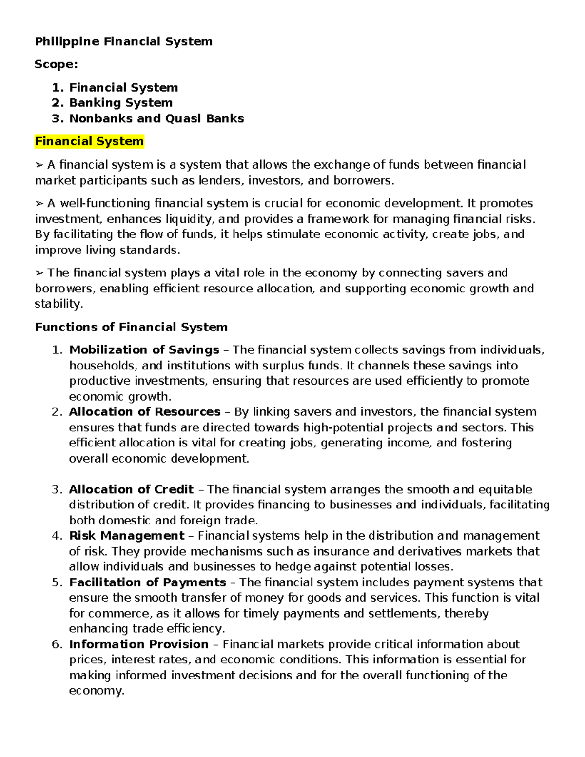 Philippine Financial Systems Overview: Key Components & Functions FM ...