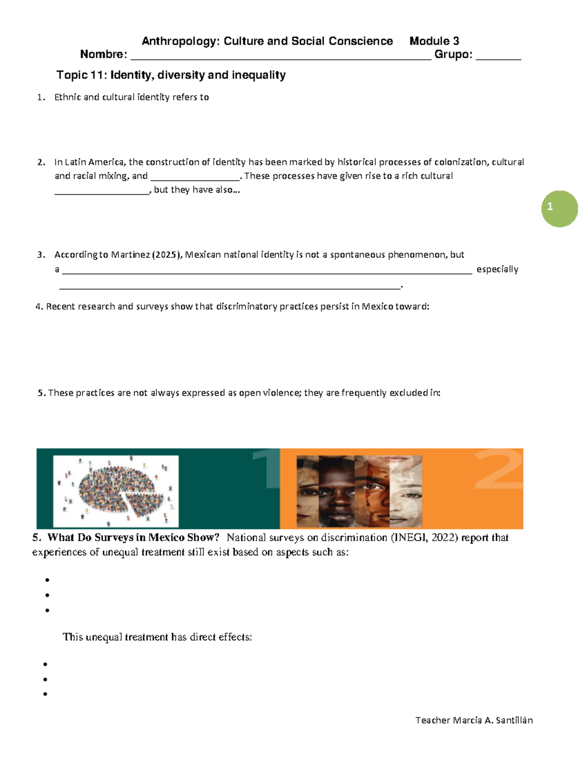 Anthropology: Culture & Social Conscience Module 3 - Identity ...