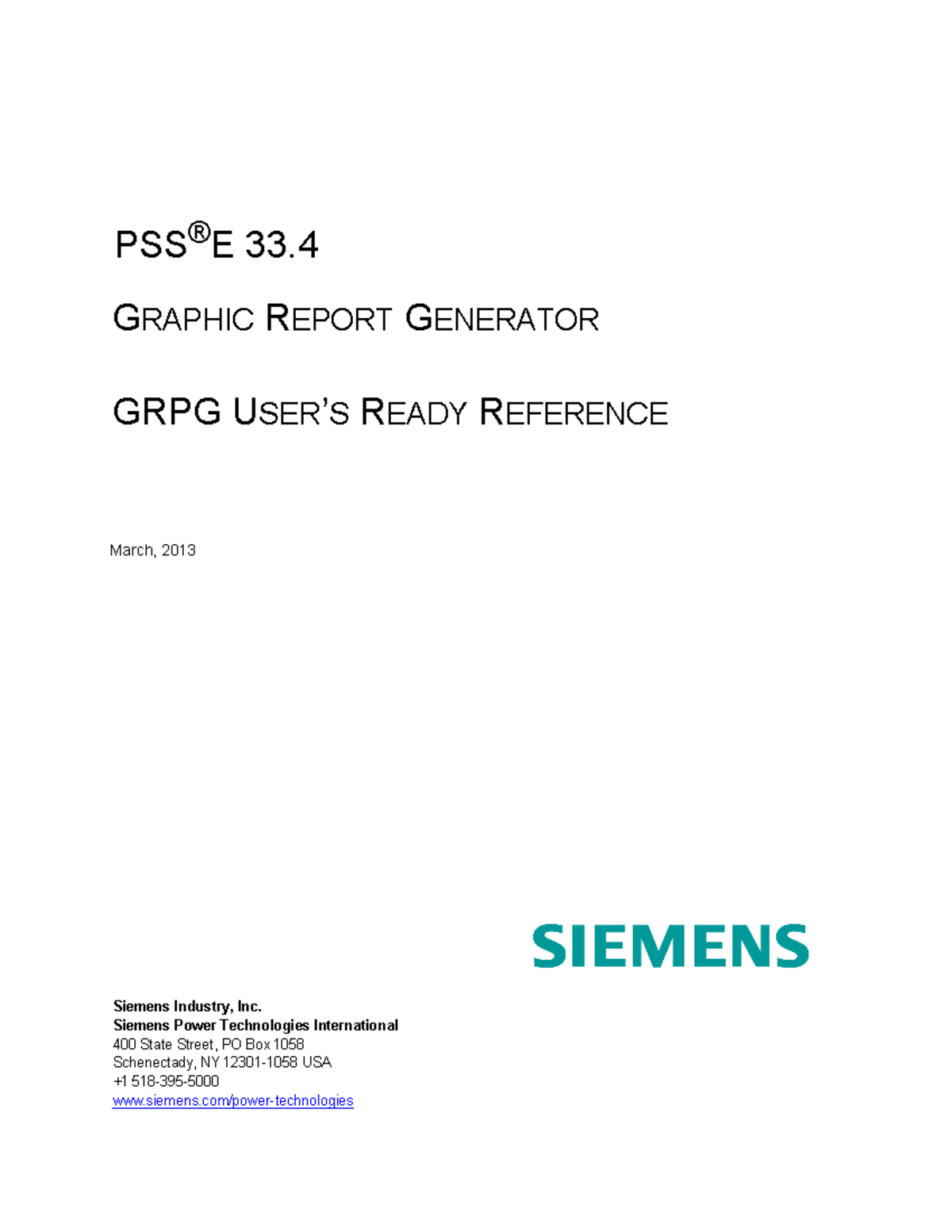 PSSE trong hệ thống điện - Siemens Industry, Inc. Siemens Power ...