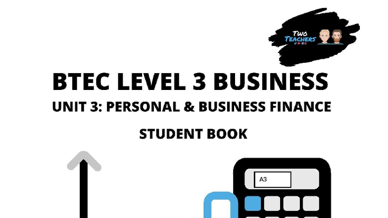 A3 Unit 3 Personal and Business Finance Exam Guide - Studocu