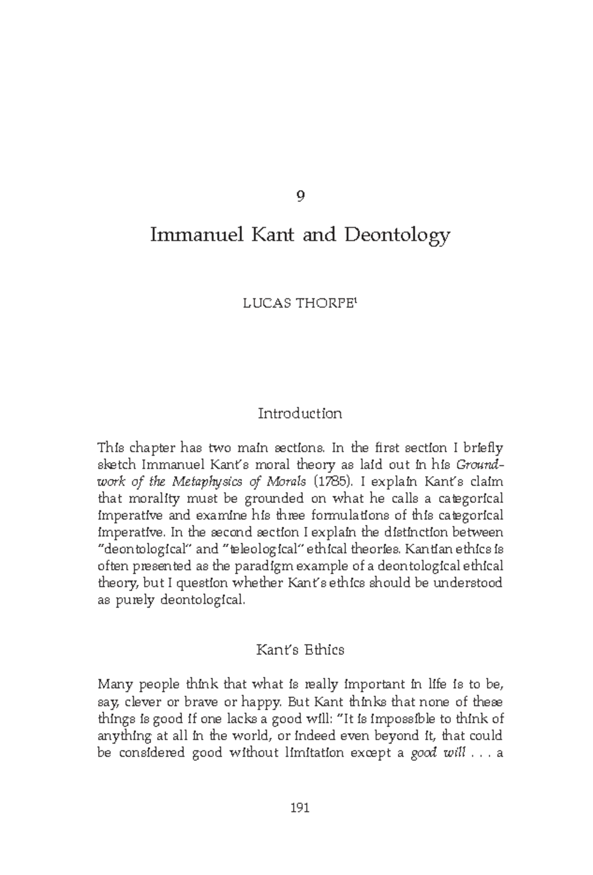 KANT 101: Exploring Immanuel Kant's Deontological Ethics - Studocu