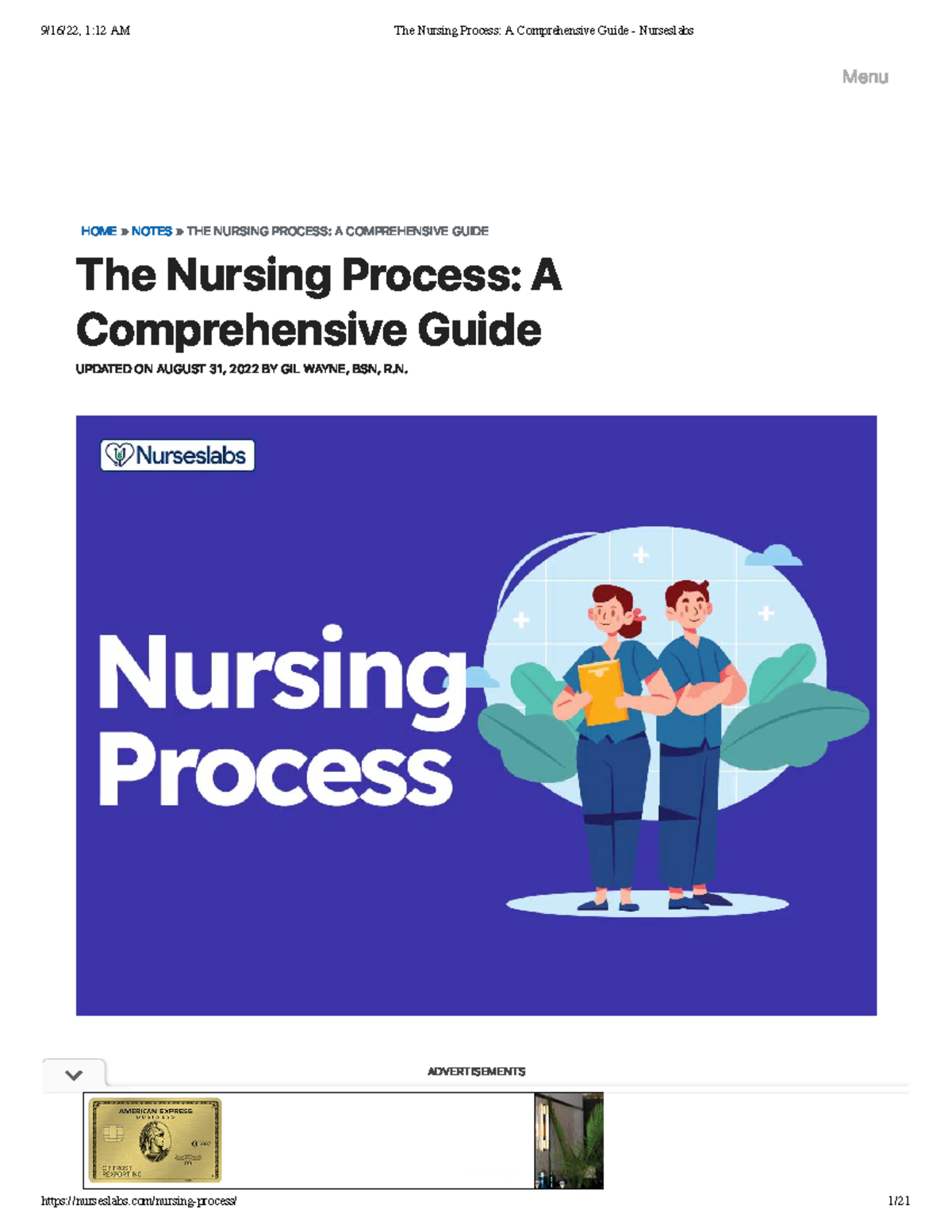 The Nursing Process A Comprehensive Guide - Nurseslabs - HOME » NOTES ...