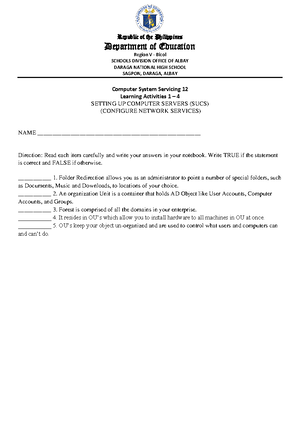 Grade-9 performing computer operations - 9 TLE – ICT – CSS Quarter 1 – Module 3: Performing ...