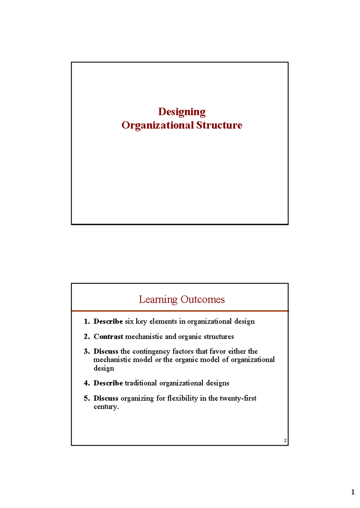 MGMT-11: Designing Organizational Structure - Key Elements & Models ...