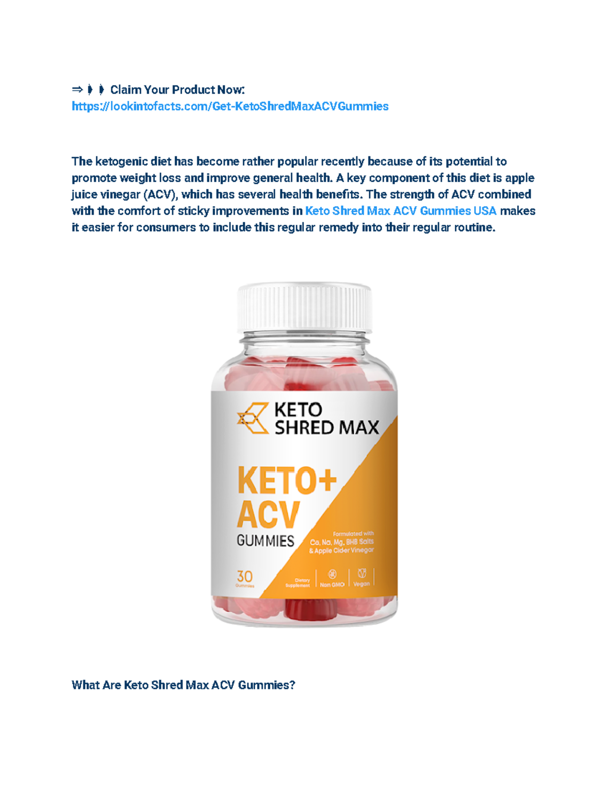 Keto Shred Max ACV Gummies Elevate Your Ketogenic Lifestyle - ⇒ Claim ...