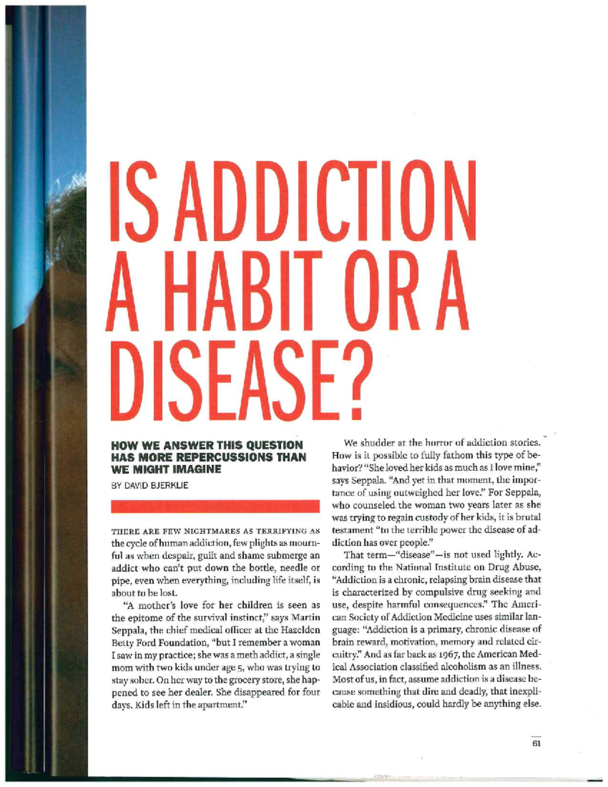 Exploring Addiction: Habit vs. Disease in PSY301 - Studocu