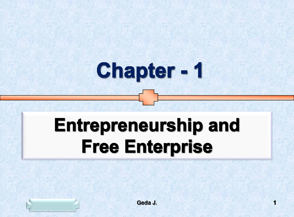 Entrepreneurship CH-1: Concepts, Definitions & Historical Perspectives ...