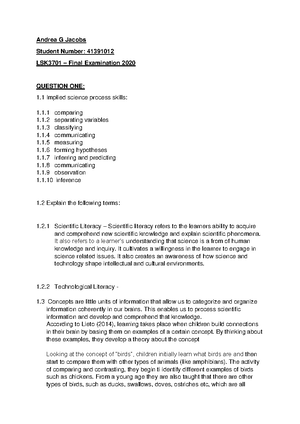 LSK3701 Assignment 02 Lesson Plan - Addendum A: Lesson plan template ...