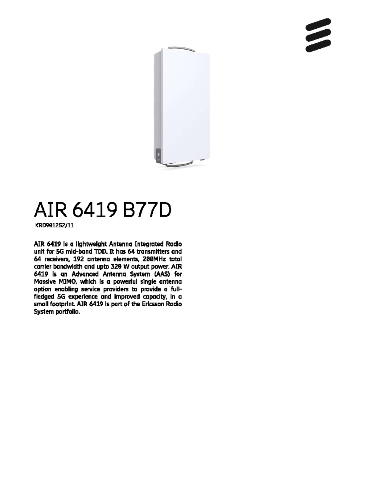 AIR 6419 - Technical Specifications for Lightweight Antenna Integrated ...