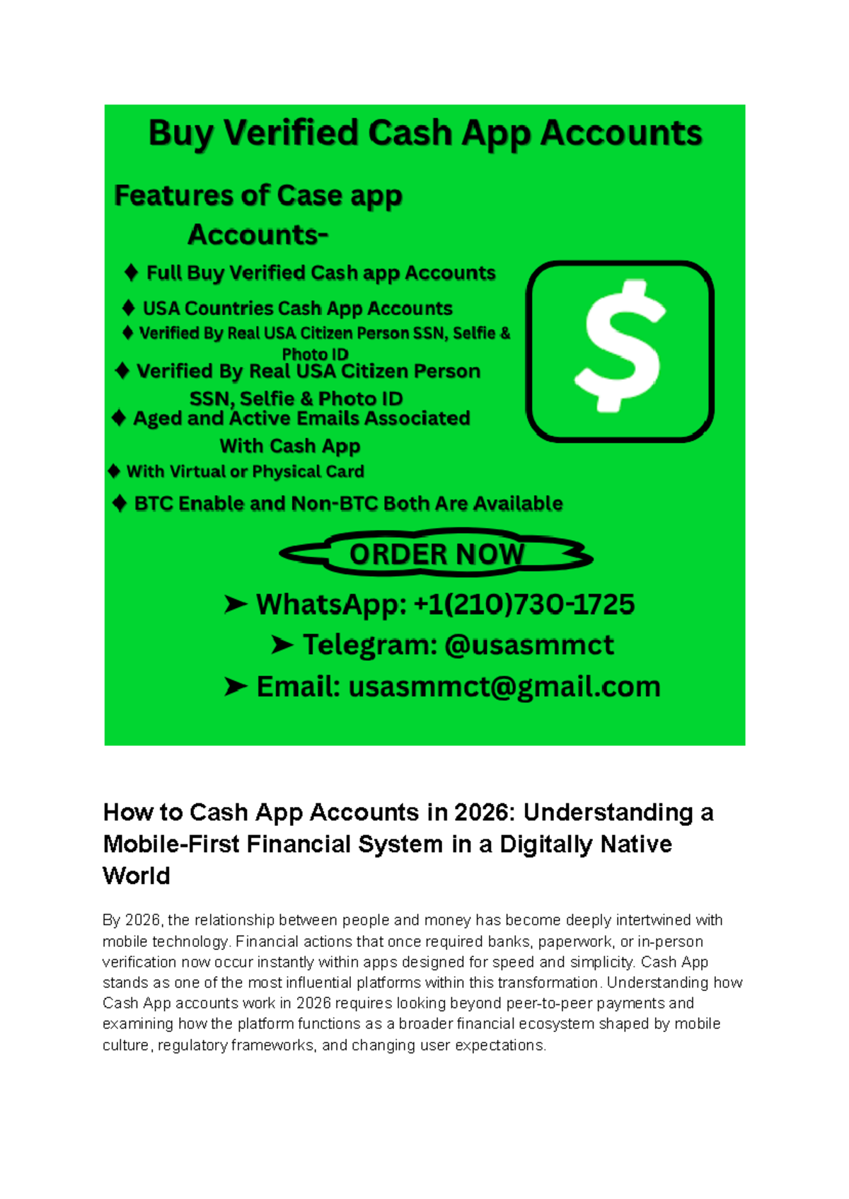 Shop for Verified Cash App Accounts: Best Prices for 2026 - Studocu