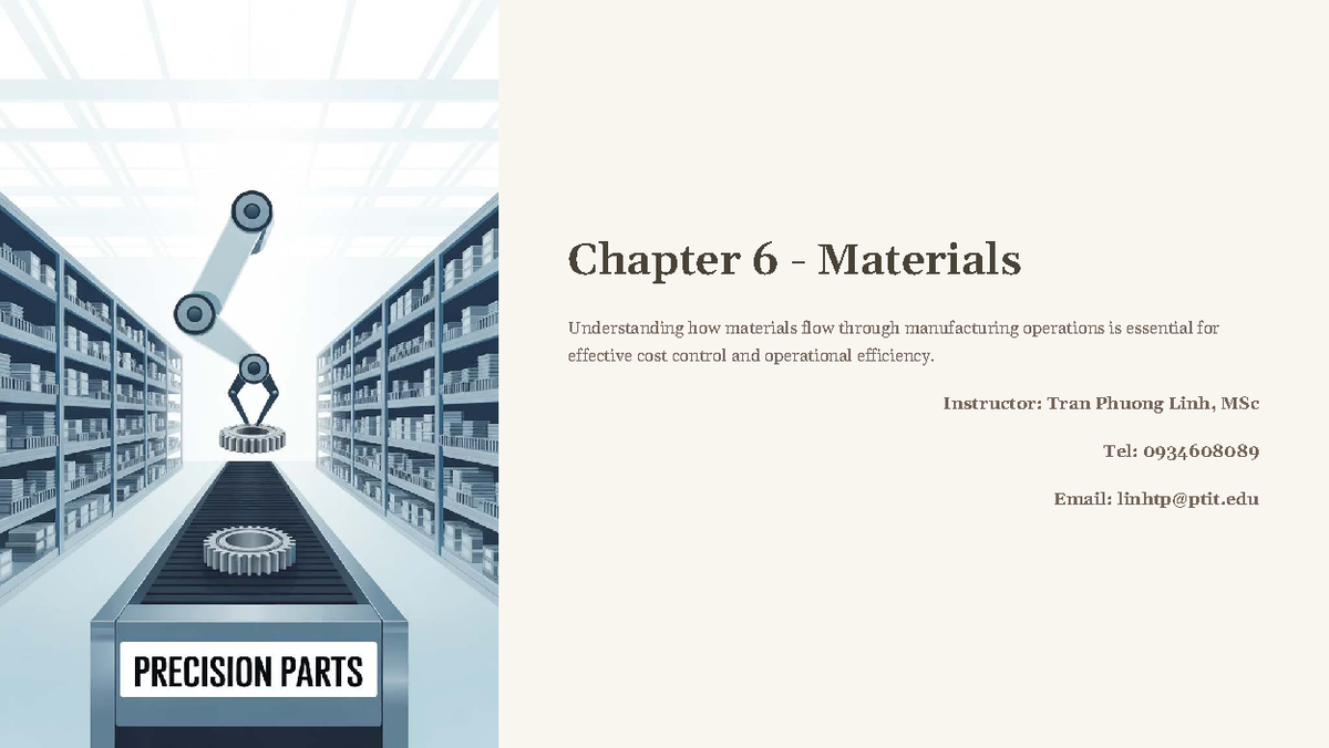 Chapter 6 Materials: Understanding Material Flow in Manufacturing ...
