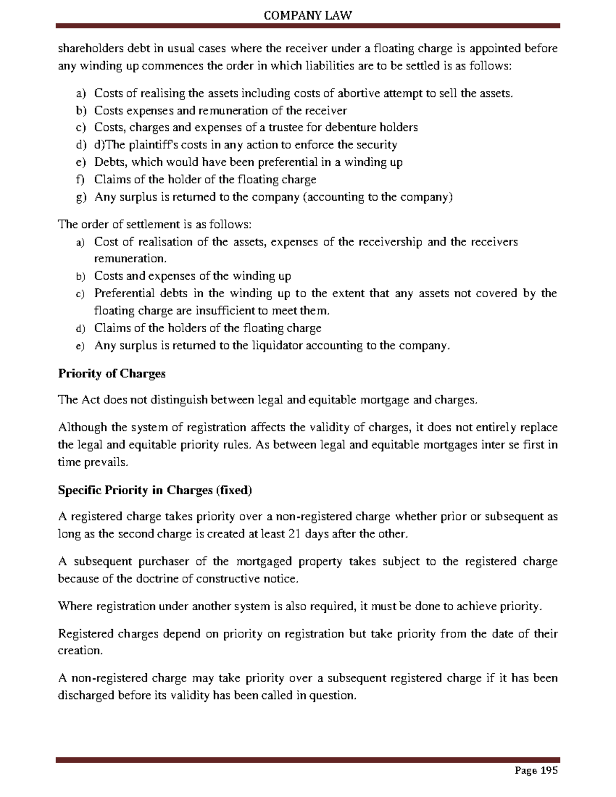 Company Law: Debentures and Floating Charges Overview (C.L. 101) - Studocu