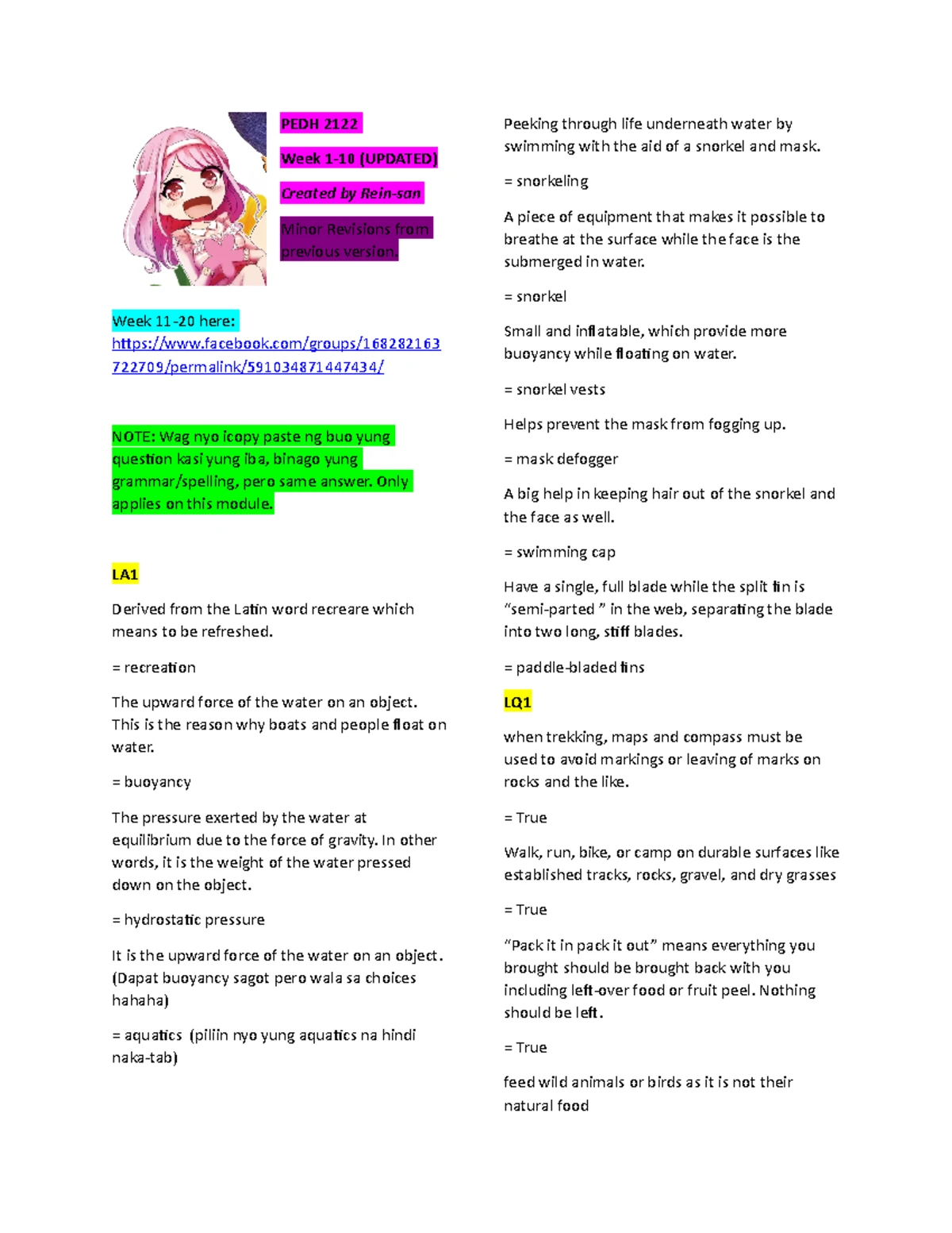 W10 Lesson 6 - Elements of Dance - Module - Physical Education and ...