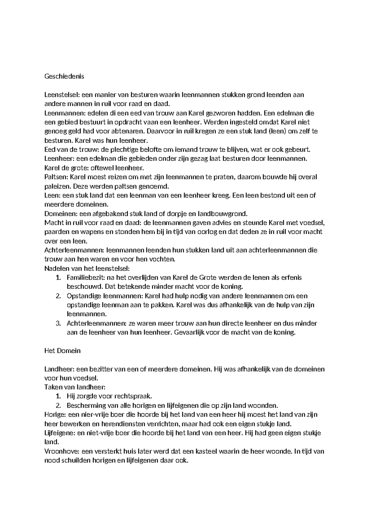 Geschiedenis van het Leenstelsel en Domeinen in de Middeleeuwen ...