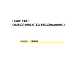 COMP 248 - Concordia - Object-Oriented Programming I - Studocu