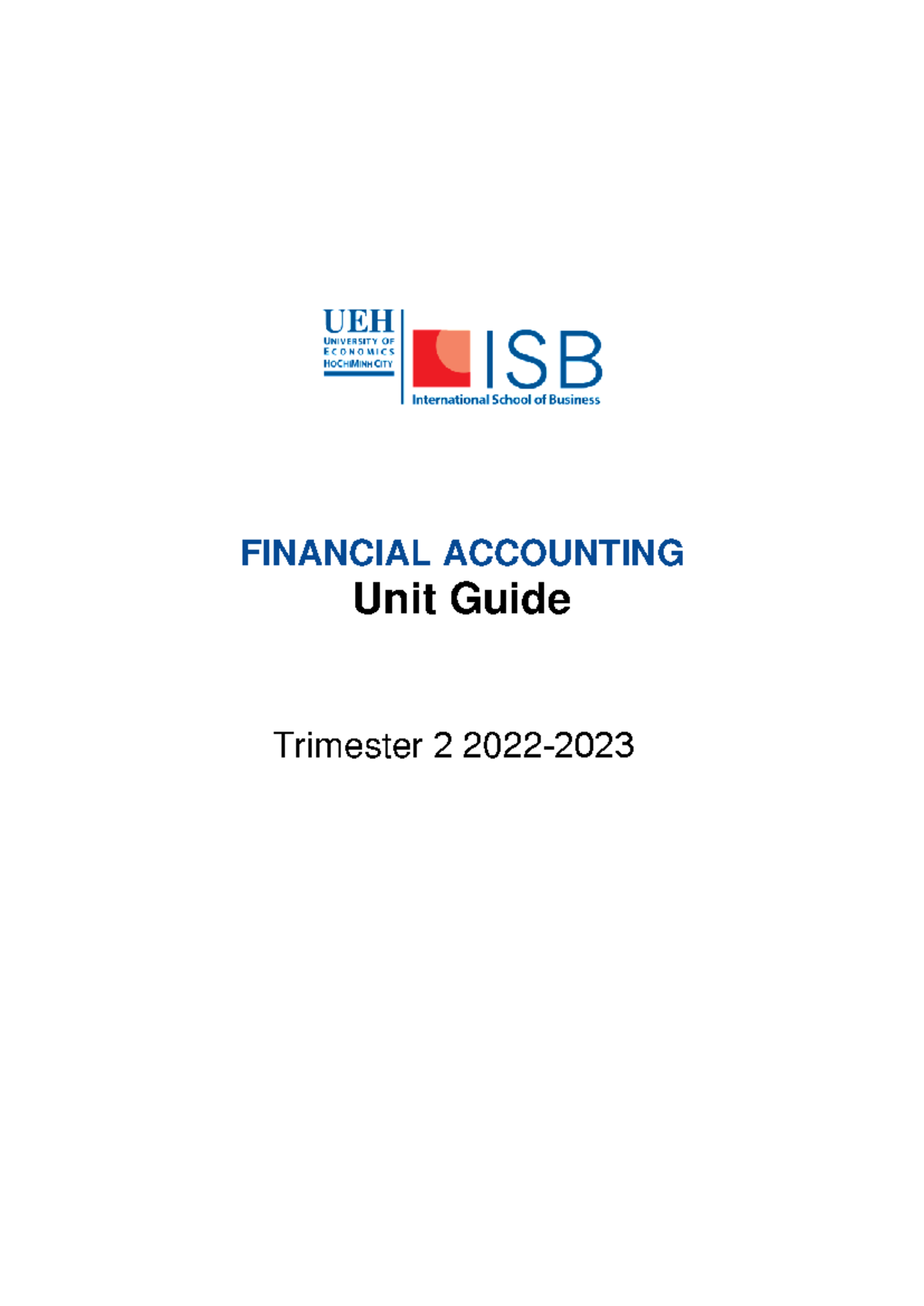 ACC301 Financial Accounting T2 - FINANCIAL ACCOUNTING Unit Guide ...