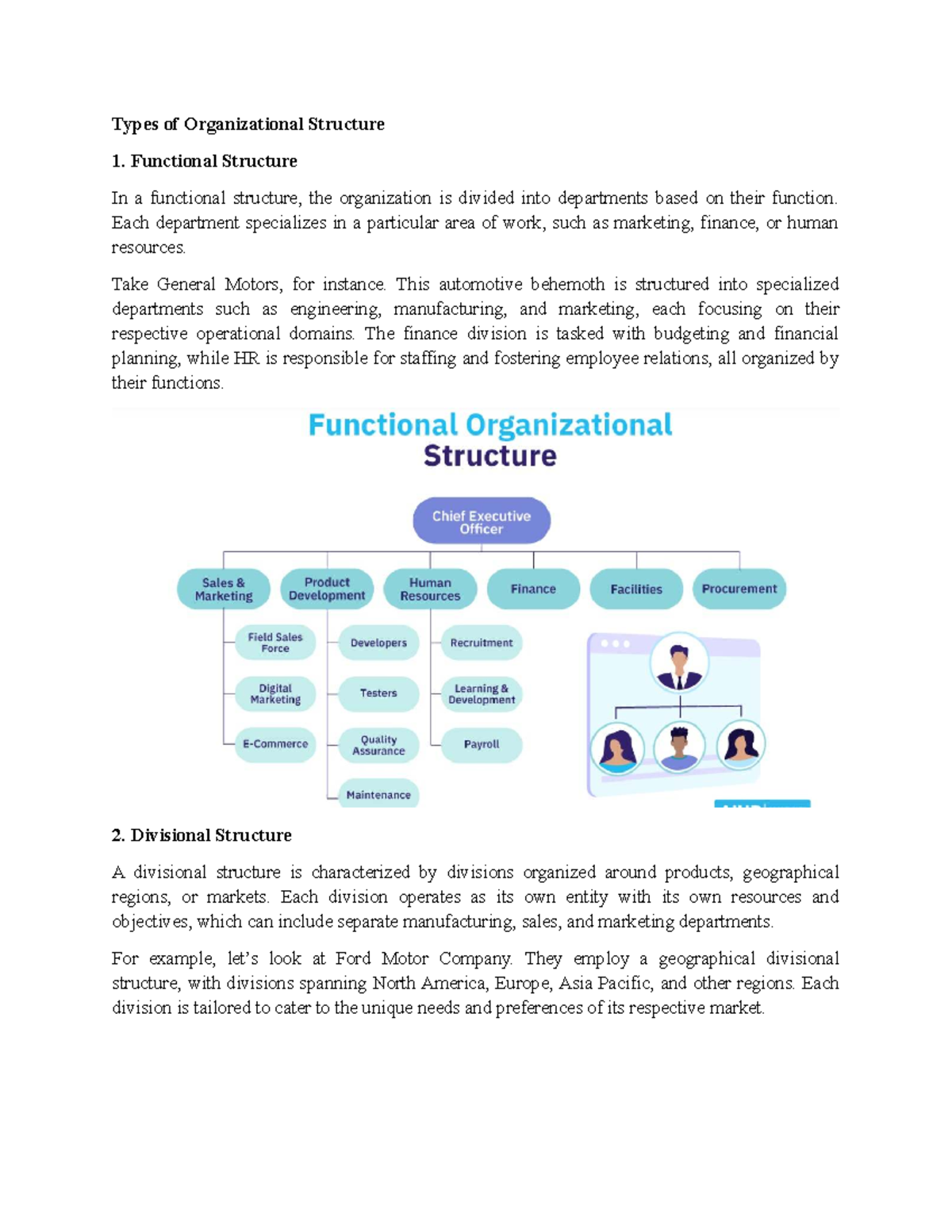 Module 2: Types of Organizational Structures Explained - Studocu