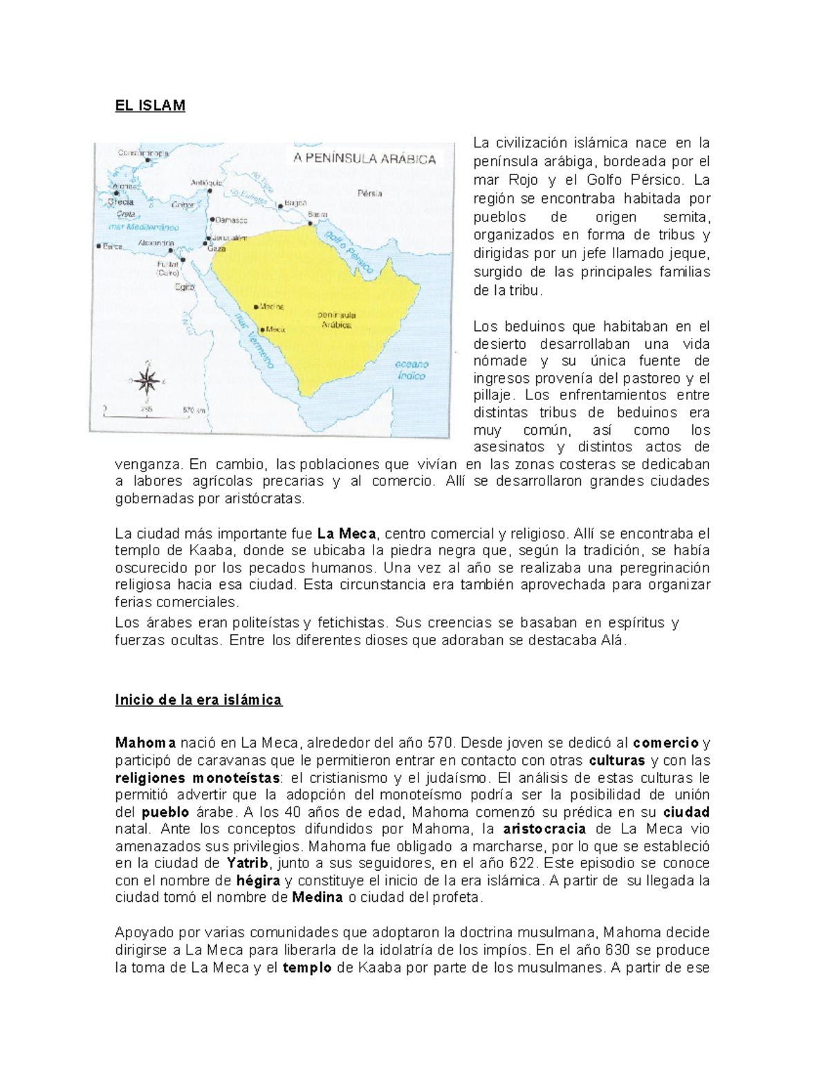 EL Islam - EL ISLAM La civilización islámica nace en la península ...