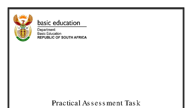 Self-Study Guide for CAT PAT 2010: Practical Assessment Task Overview ...