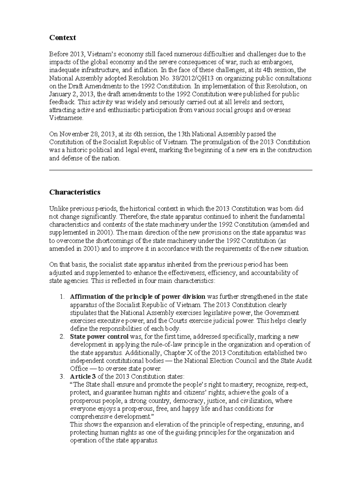 2013 Constitution of Vietnam: Key Features and State Structure (BMNN ...