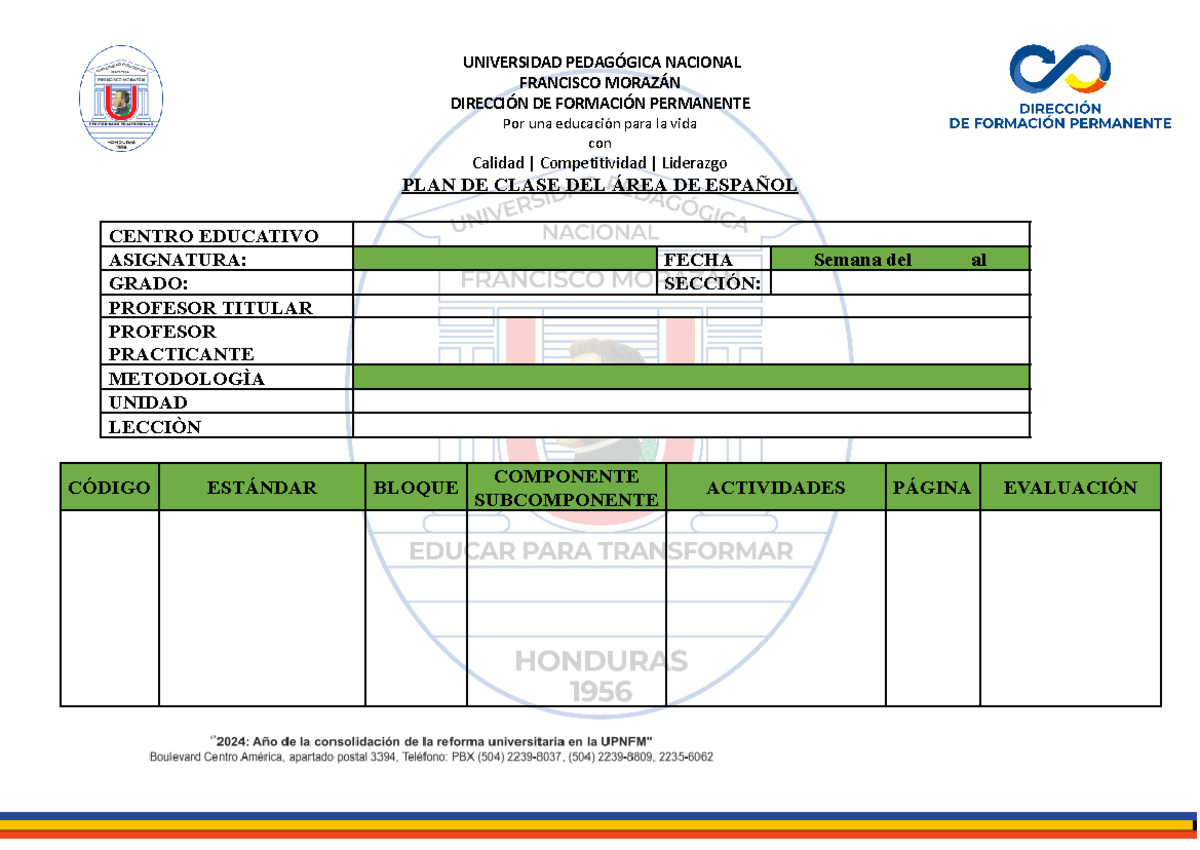 12.- Plan de Clase de Español - Metodología y Actividades - Studocu