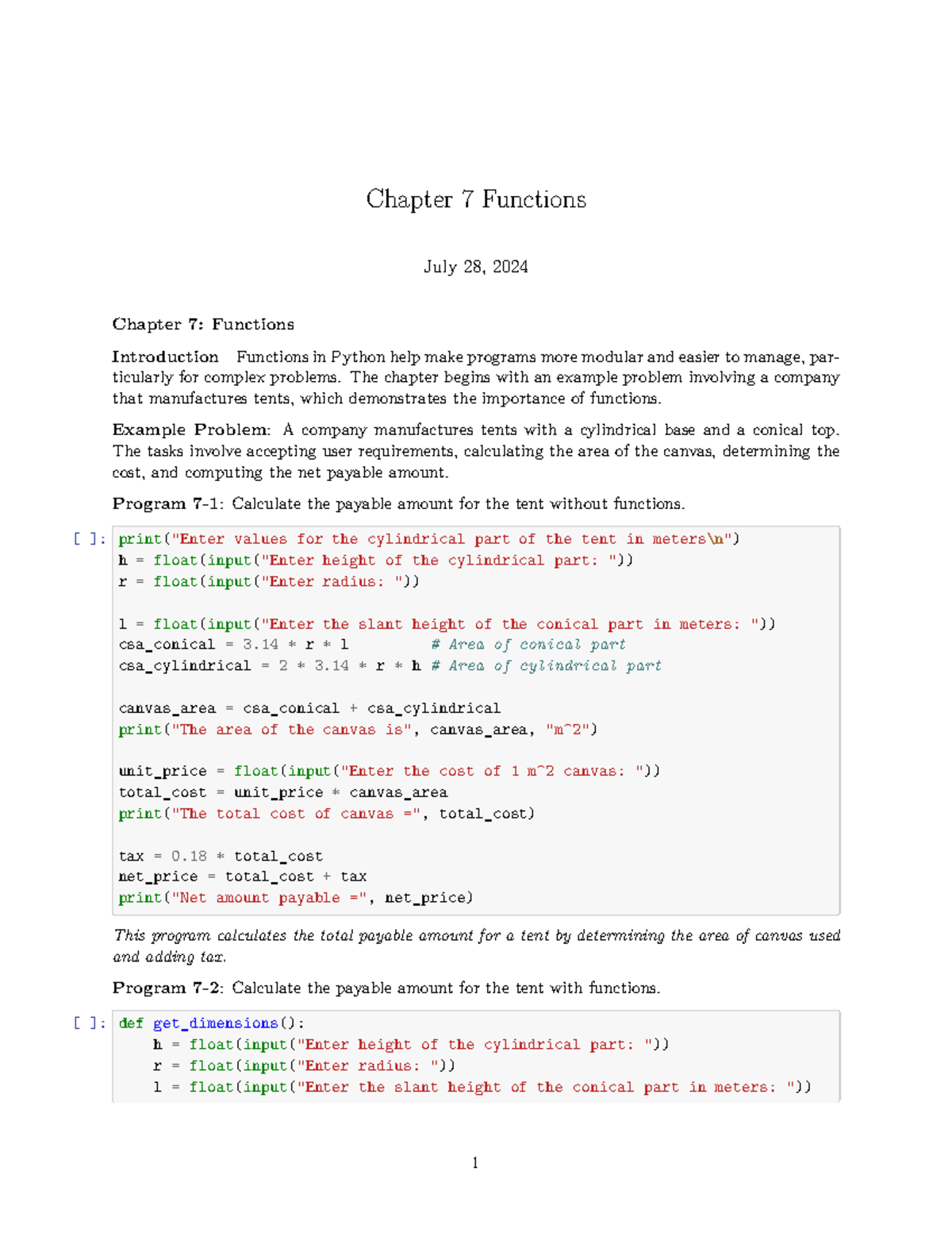 Chapter 7: Functions - Understanding Python Functions and Their ...
