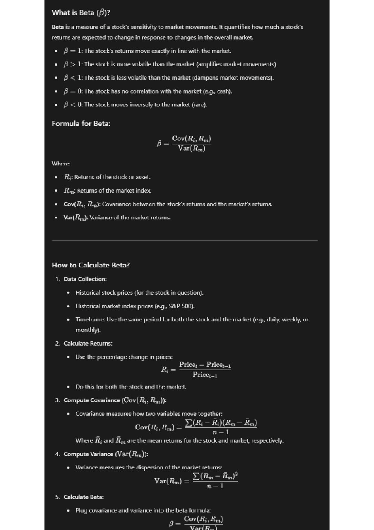 Beta - beta model - What is Beta (B)? Beta is a measure of a ...