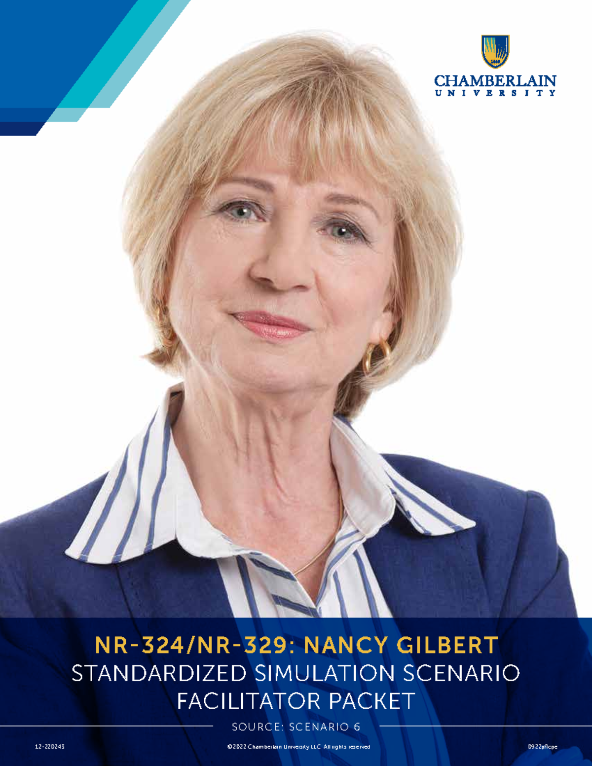 NR-324/NR-329 Nancy Gilbert Standardized Simulation Facilitator Packet - Studocu