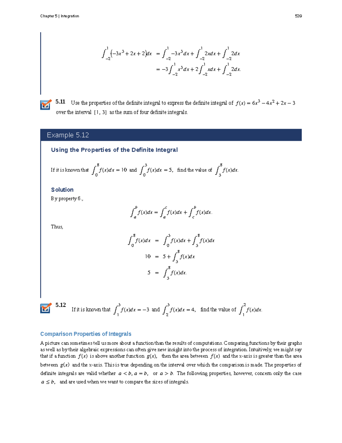 Chapter 5: Properties of Definite Integrals - Calculus 539 1 3 - Studocu