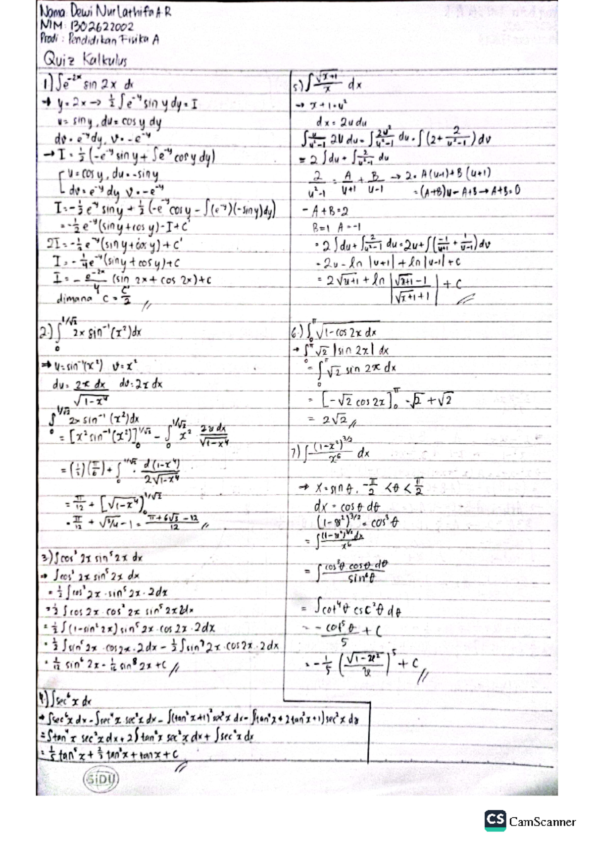 Kalkulus 1 Tugas dan Penyelesaian Soal Latihan - Studocu