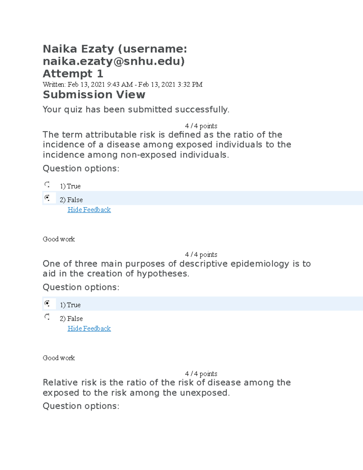 Module 10 Final Exam Review: Key Concepts and Insights in Epidemiology ...