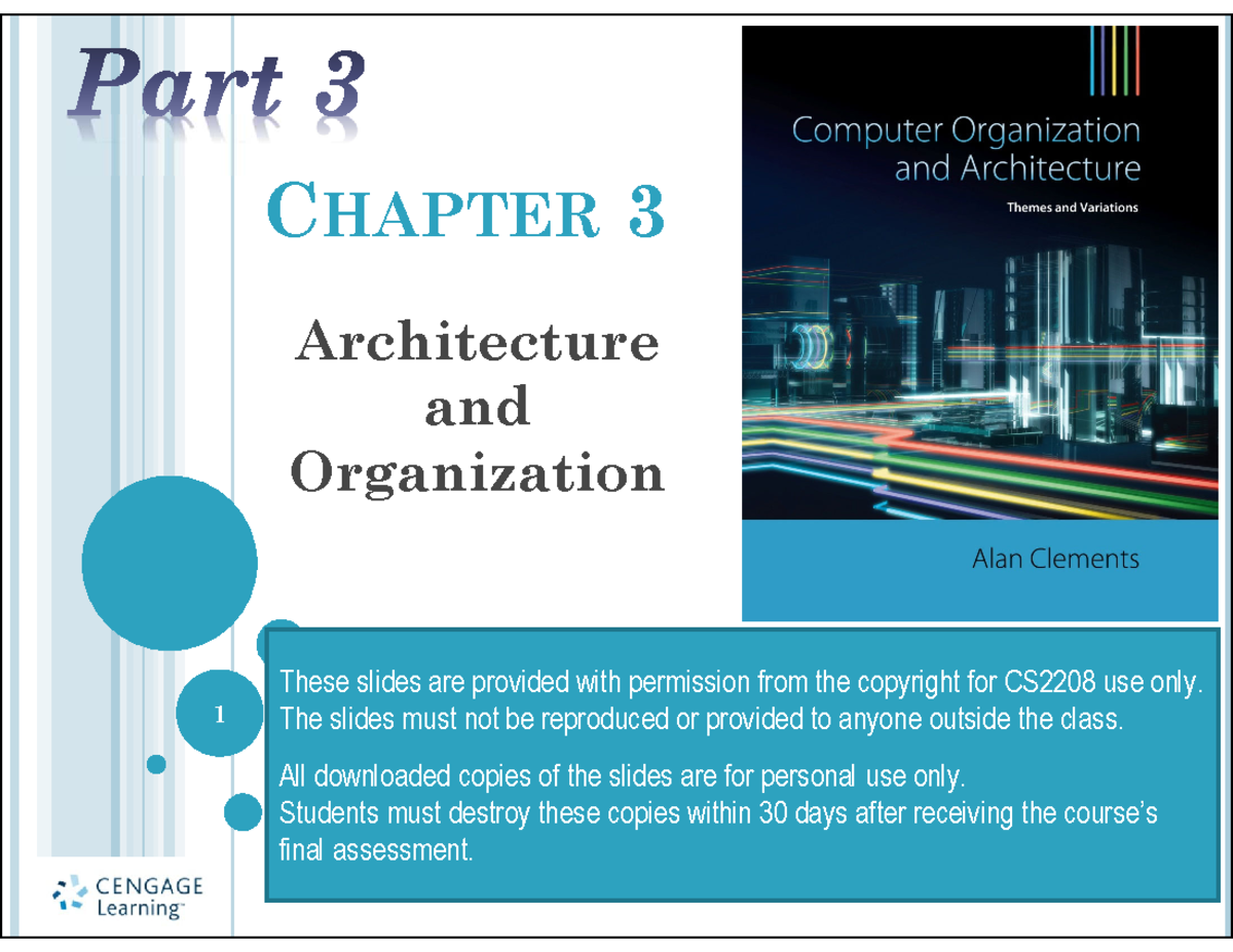 CS2208 COA Chapter 3 Architecture & Organization Notes - Studocu