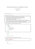 Algorithms and Data Structures in Python - 6012B0432Y - UvA - Studeersnel