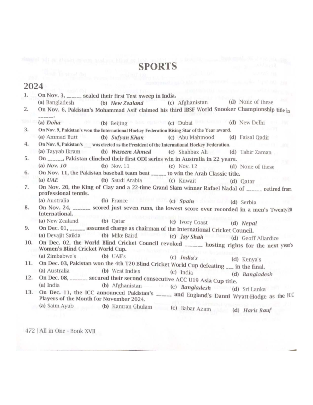 Sports Highlights 2024: Major Events and Achievements - Studocu