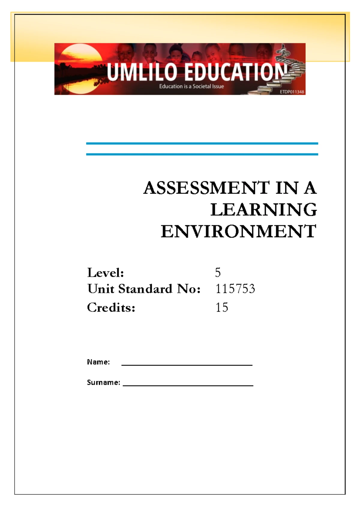 67033 National N Diploma. Management Assistant log book - STATEMENT OF ...