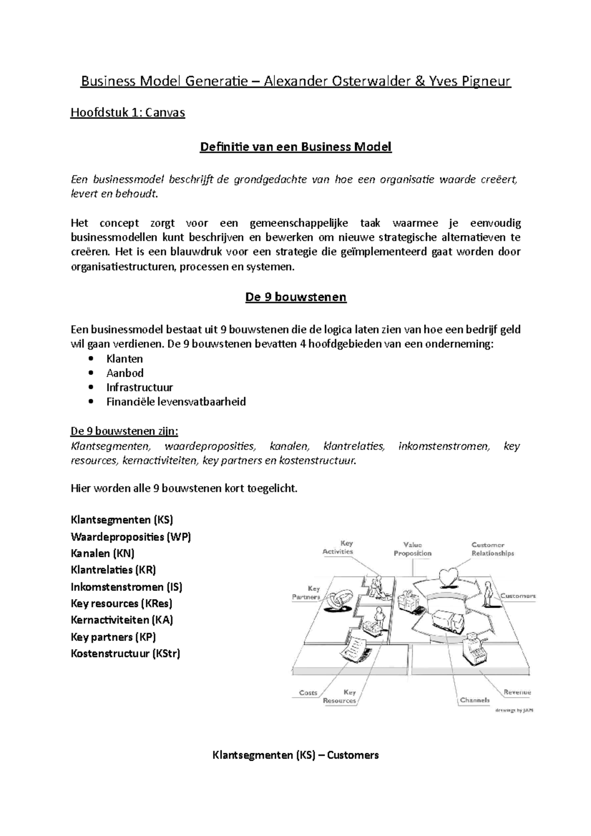 Business Model Generatie - Hoofdstuk Overzicht & Kernconcepten ...