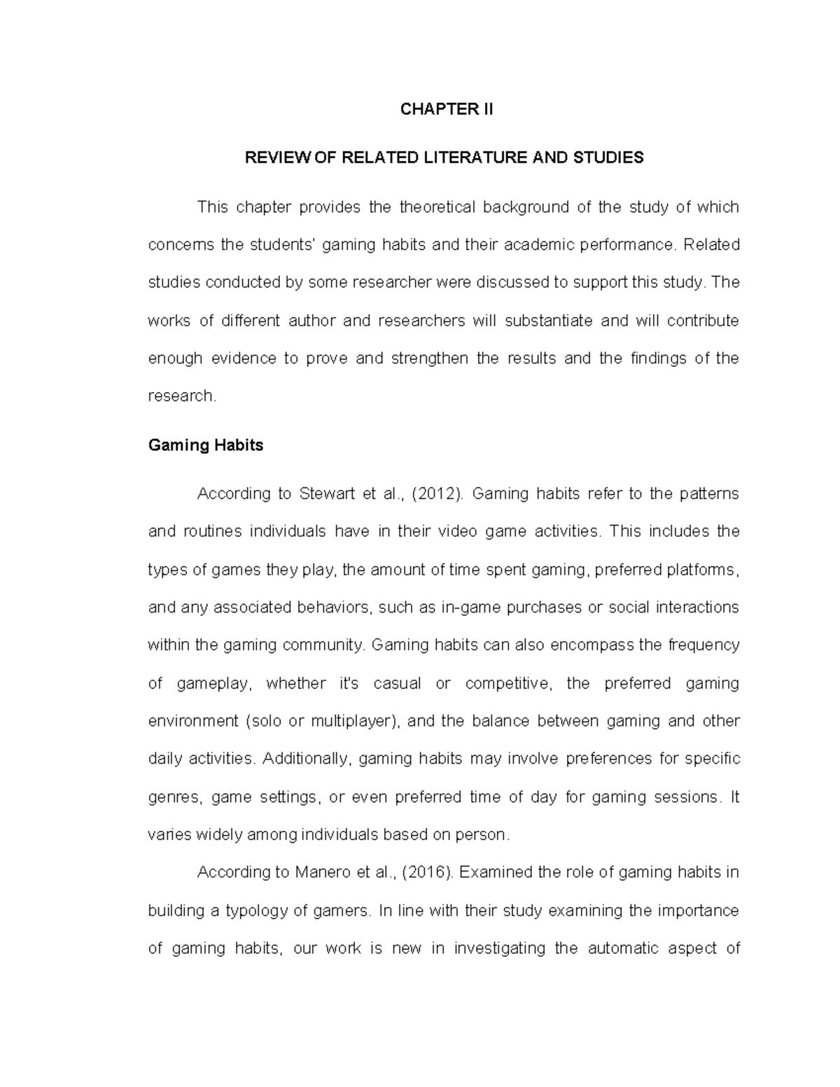 Chapter 2 - study - CHAPTER II REVIEW OF RELATED LITERATURE AND STUDIES ...