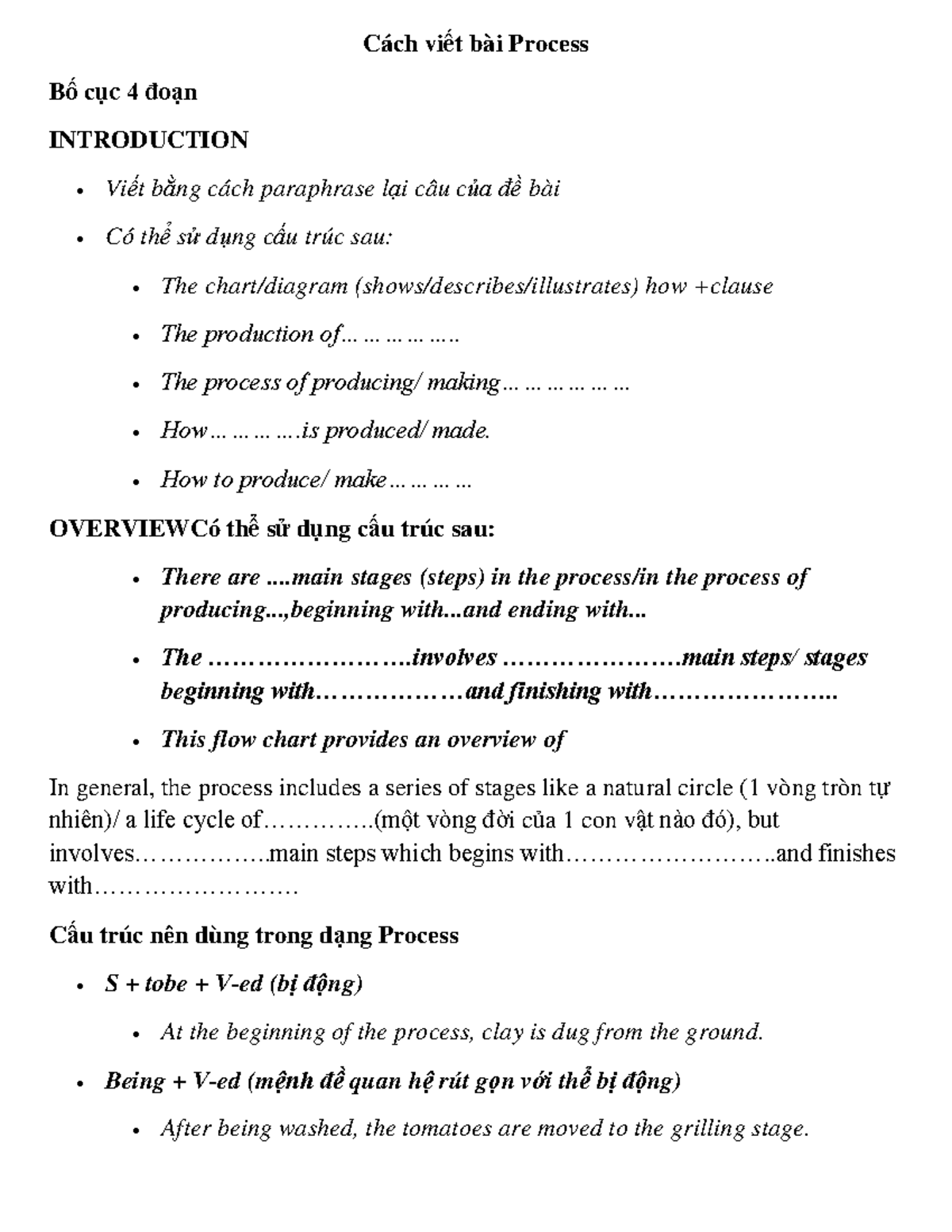Cách Viết Bài Process - IELTS Writing Guide - Studocu