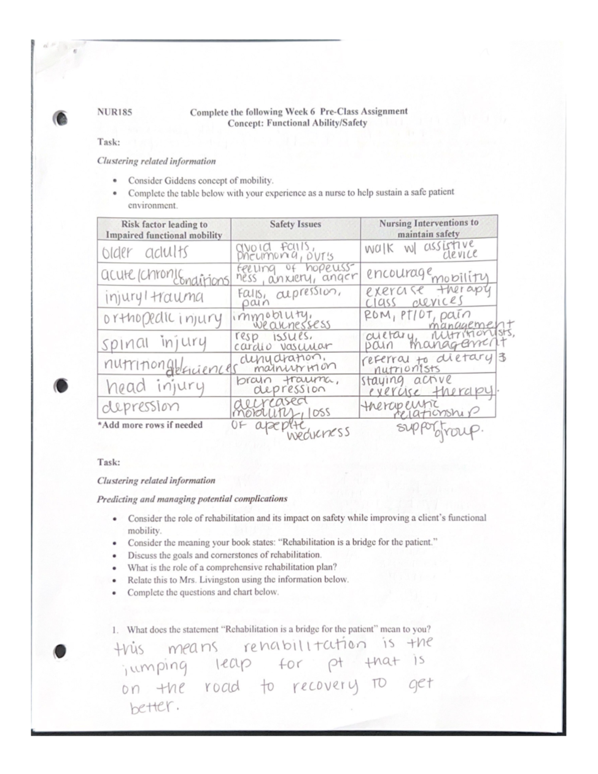 185 Week 6 - Assignment Overview and Requirements - Studocu