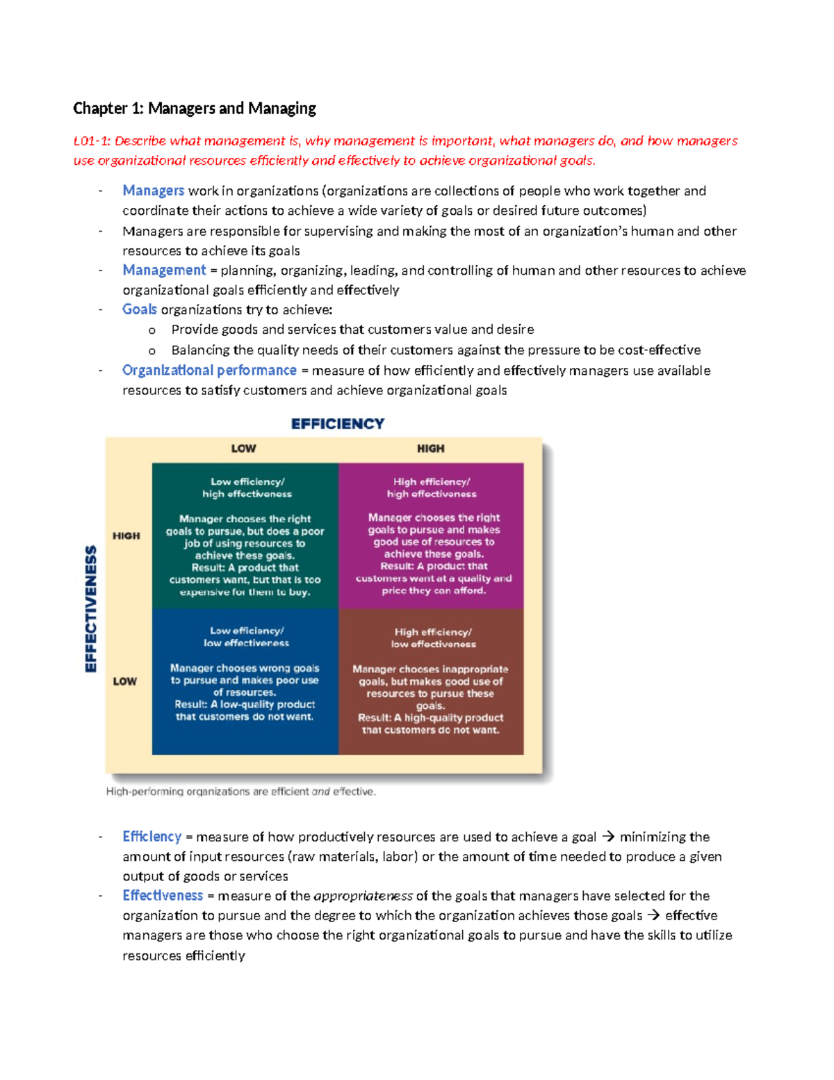 Management Principles: Concepts, Skills & Practices (MGT 101) - Studocu