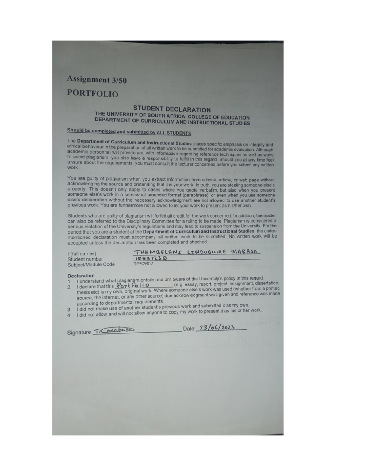 Final Exam Portfolio: Observing Experienced Teachers (ENG FAL 8) - Studocu