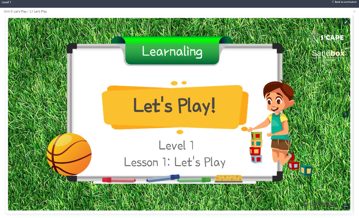 Level 1 Unit 5 Lesson 1 - Let's Play - Level 1 Back to curriculum Unit ...
