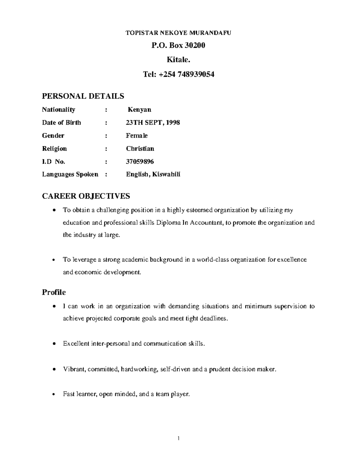 To obtain a challenging position in a highly esteemed organization by ...